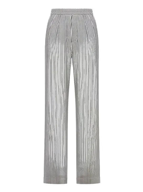 TOM FORD Striped Silk Pyjama Trousers - White