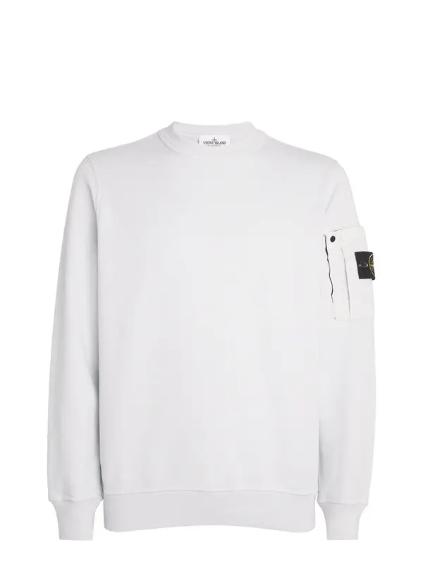Stone Island Cotton Utility-pocket Sweatshirt - Blue