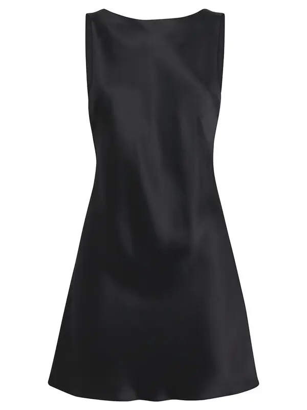 Kiki De Montparnasse Silk Welcome Back Mini Dress - Black