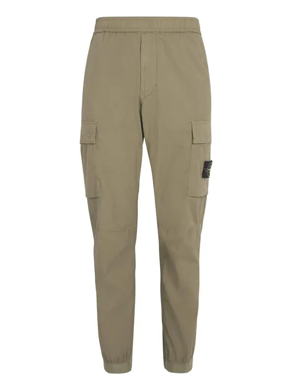 Stone Island Stretch-cotton Cargo Trousers - Green