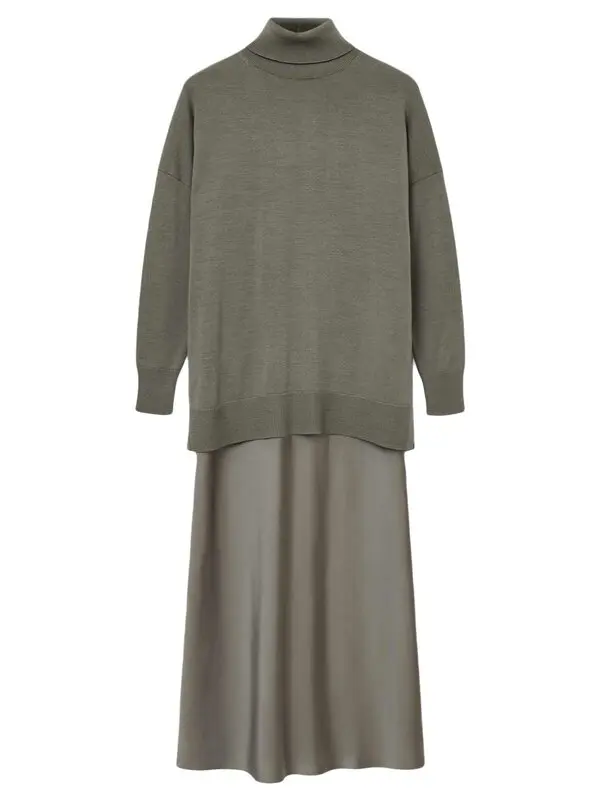 ALLSAINTS Juno 2-in-1 Midi Dress - Green