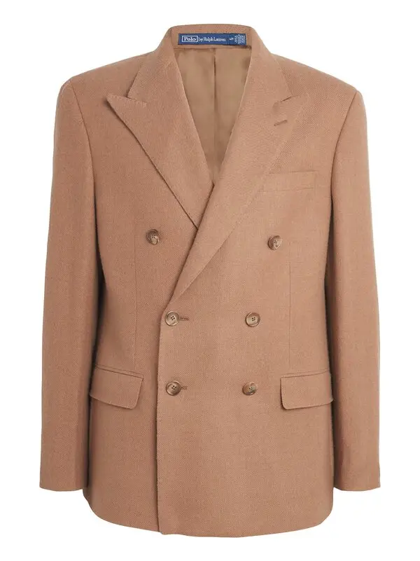 Polo Ralph Lauren Camel Hair Double-breasted Blazer - Beige