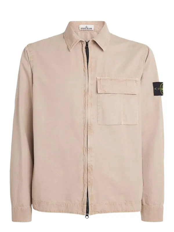 Stone Island Organic Cotton Canvas Jacket - Beige