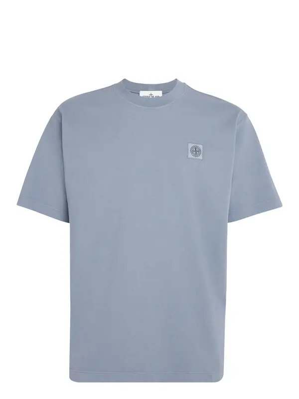 Stone Island Cotton Logo T-shirt - Blue