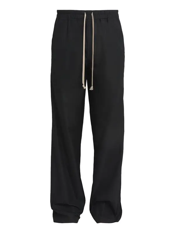 Rick Owens X Moncler Drawstring Straight Trousers - Black