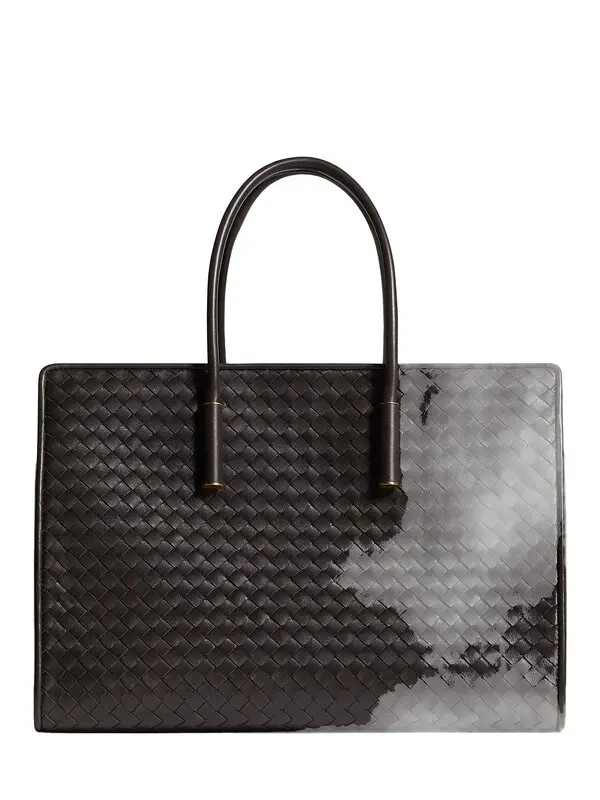 BOTTEGA  VENETA Intrecciato Leather Tote Bag - Espresso