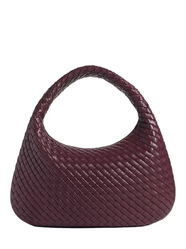 Bottega Veneta Padded Intrecciato Shoulder Bag - Deep Mahogany