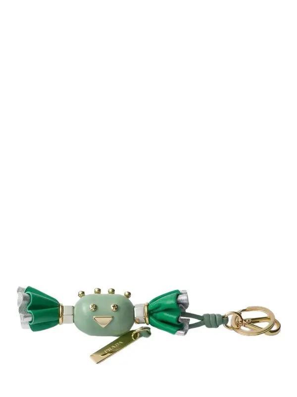 Prada Candy Plexiglas-leather Keyring Charm - Green