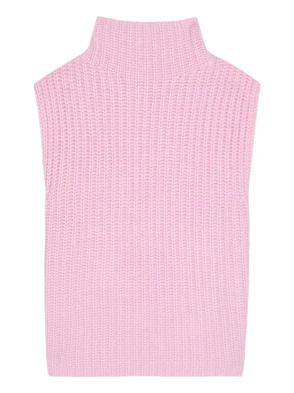LISA YANG Jocelyne High-neck Cashmere Vest - Light Pink