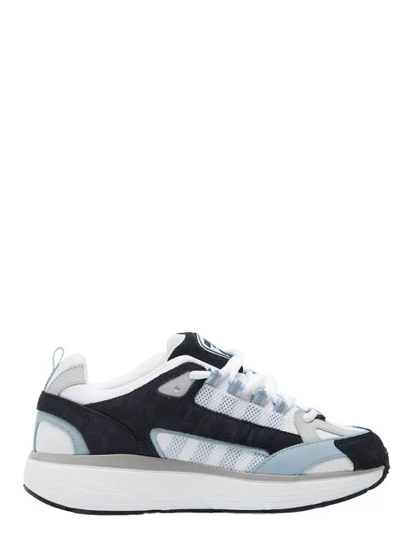 CLEENS Hyper Runner Panelled Mesh Sneakers - White And Blue