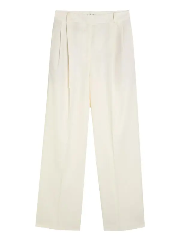 RÓHE Wide-leg Wool-blend Trousers - Off White