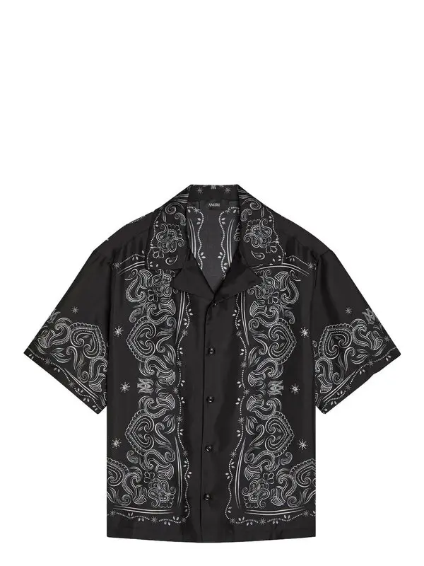 Amiri Bandana-print Silk Shirt - Black