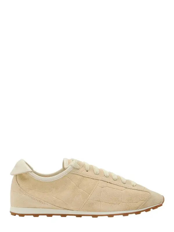 Jacquemus Les Tennis Textured Suede Sneakers - Ivory