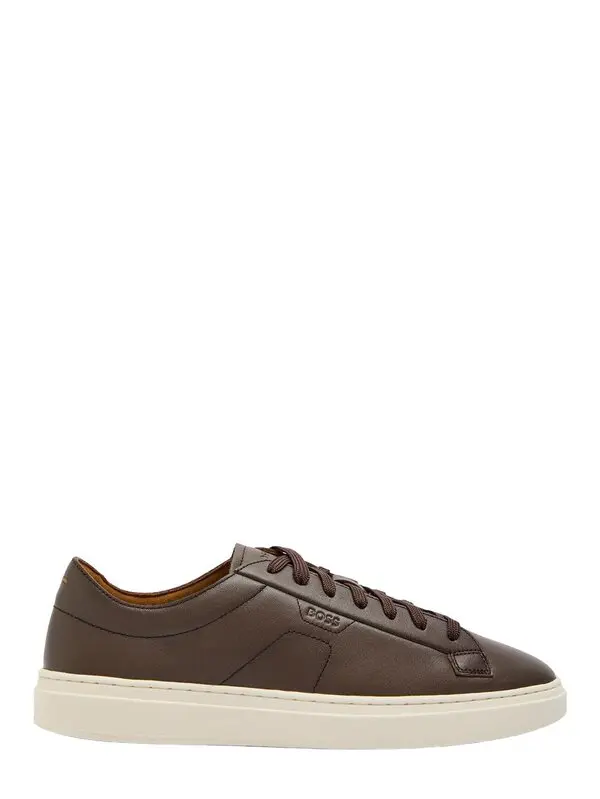 BOSS Kieran Leather Sneakers - Brown