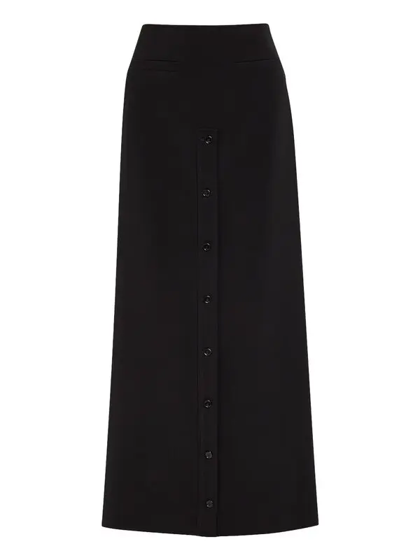 COURREGES Crepe Maxi Skirt - Black
