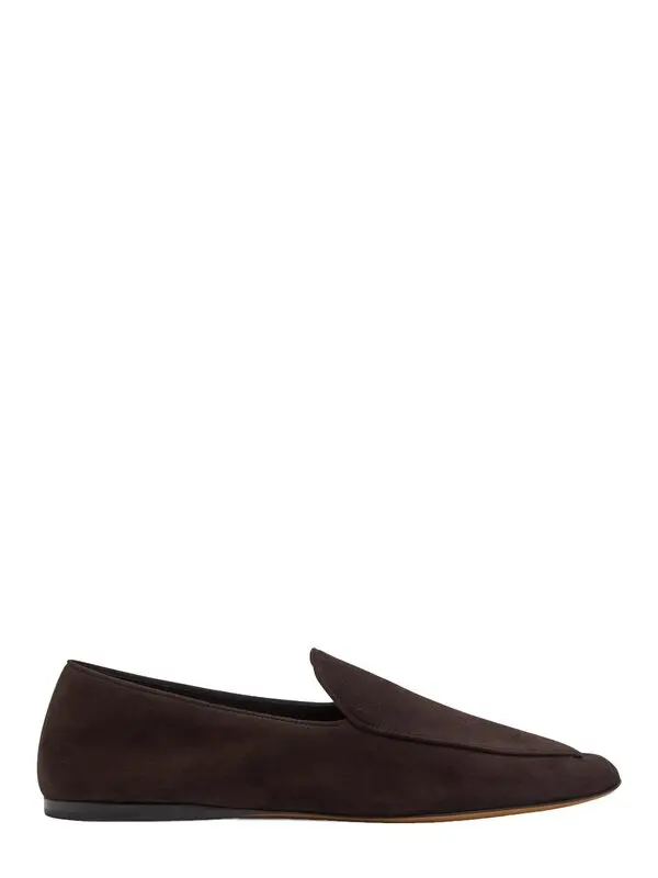 THE ROW Awar Suede Loafers - Brown
