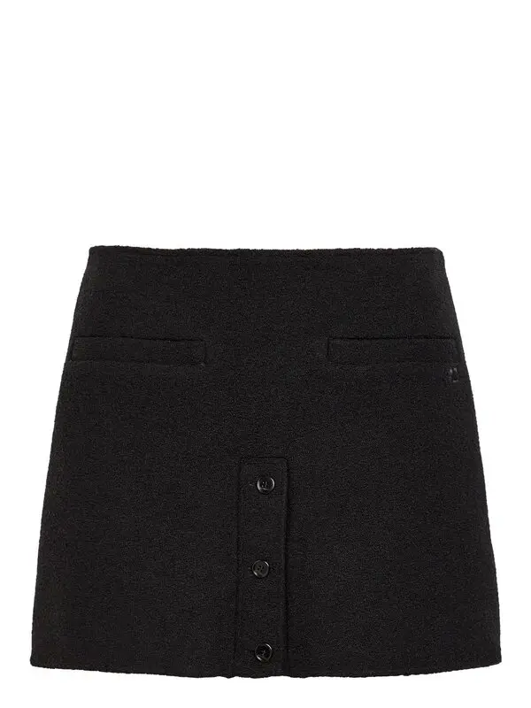COURREGES Tweed Mini Skirt - Black