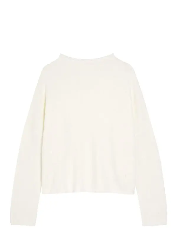 LISA YANG Sandy Funnel Neck Cashmere Jumper - Cream