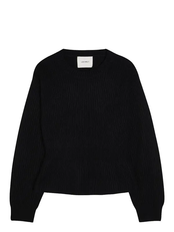 LISA YANG Miriella Cinched Cashmere Jumper - Black