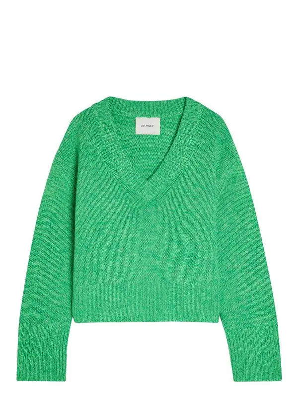 LISA YANG Aletta V-neck Cashmere Jumper - Green