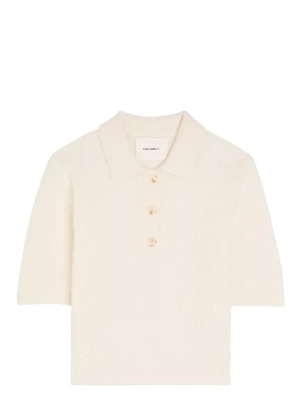 LISA YANG Masy Cashmere And Silk-blend Polo Top - Cream