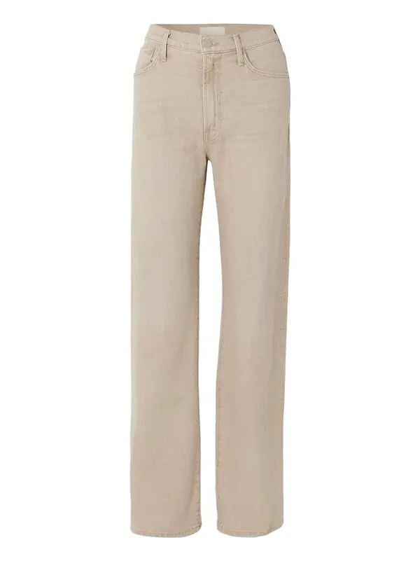 MOTHER The Dodger Sneak Mid-rise Wide-leg Jeans - Brown
