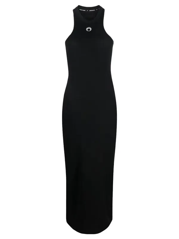 MARINE SERRE Crescent Moon Racerback Dress - Black