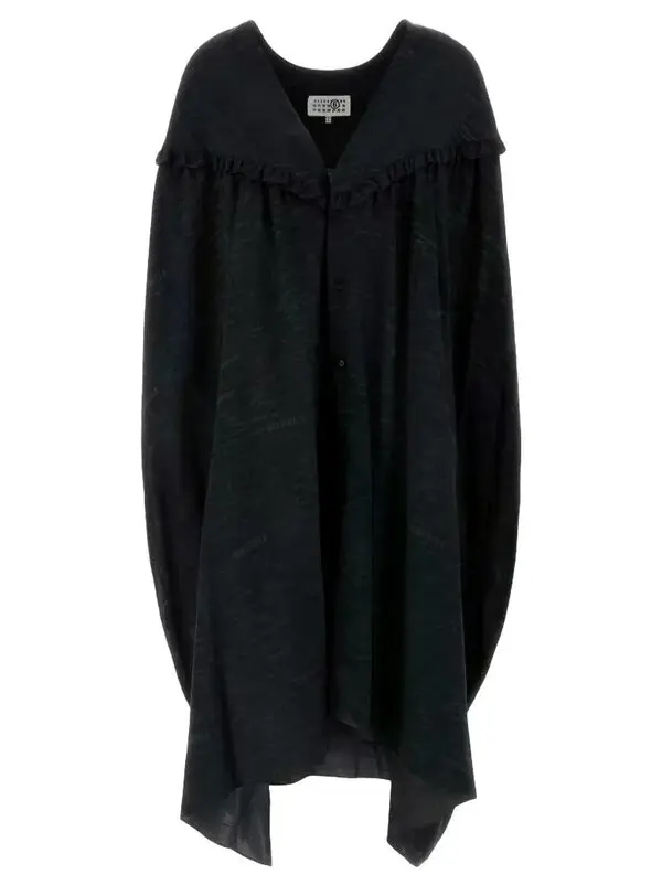 MAISON MARGIELA V-neck Shirt Dress - Black