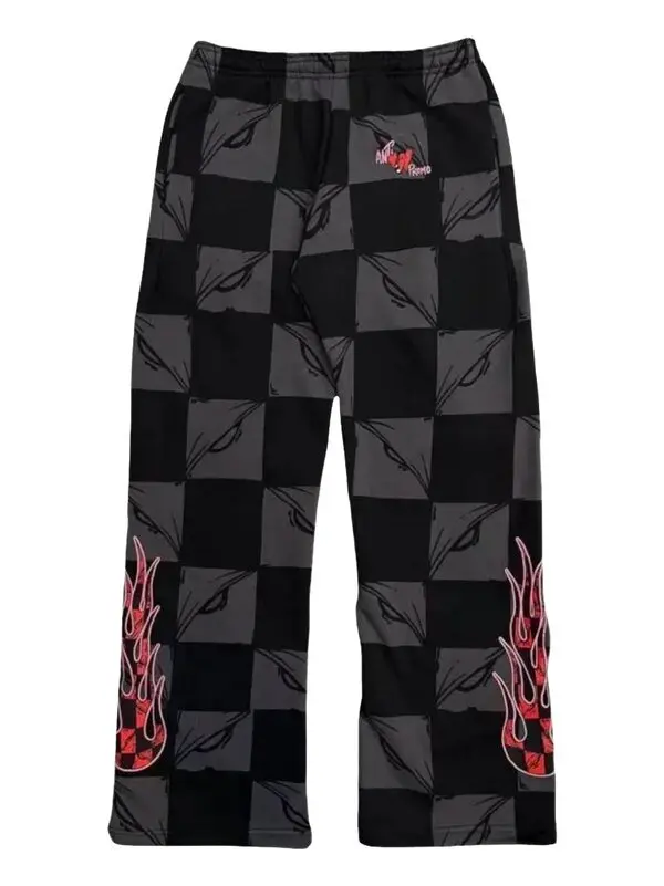 ANTI PROMO Atl Flame /grey Track Pants - Black