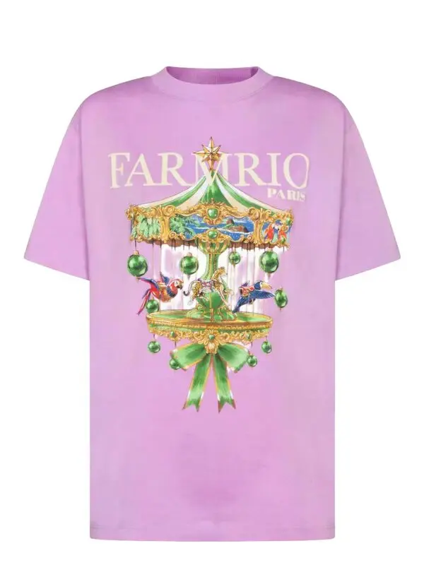 Farm Rio Paris Carousel T-shirt - Purple