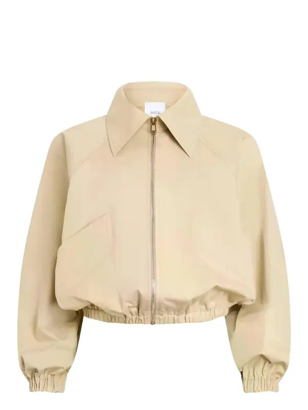 Patou Zipped Collared Bomber Jacket - Neutrals