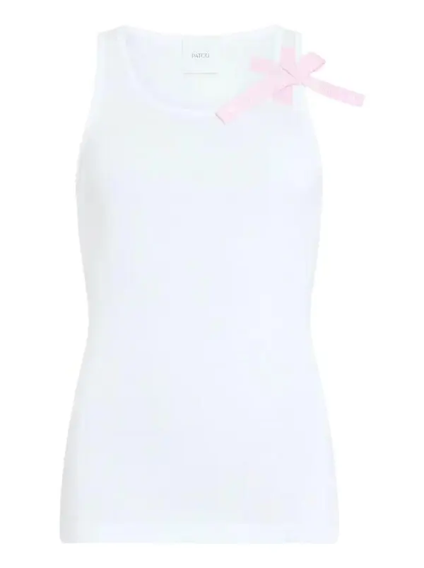 Patou Logo-detail Tank Top - White