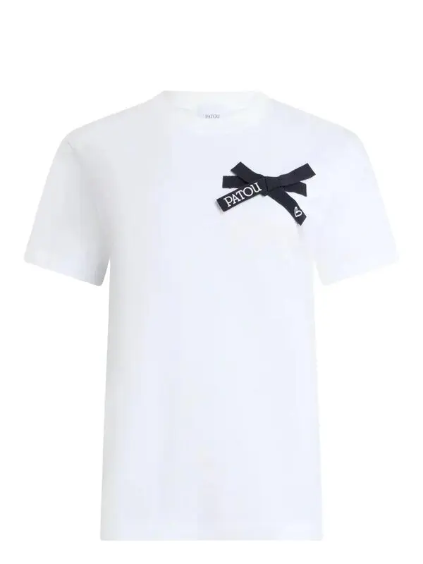 Patou Bow-detail T-shirt - White