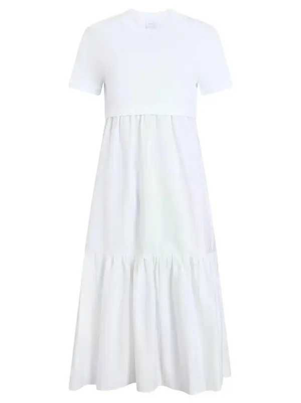 Patou Short-sleeve Midi Dress - White