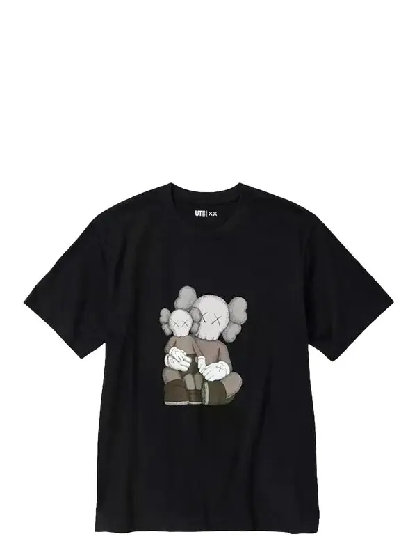 KAWS Graphic-print Short-sleeve T-shirt - Black