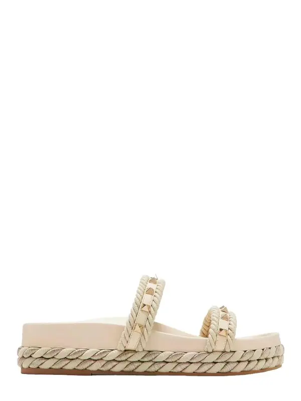 Valentino Garavani Rockstud Rope Sandals - Neutrals