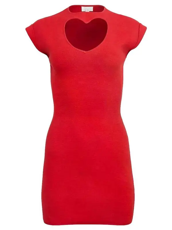 Fleur Du Mal Matchmaker Heart Cutout Dress - Red