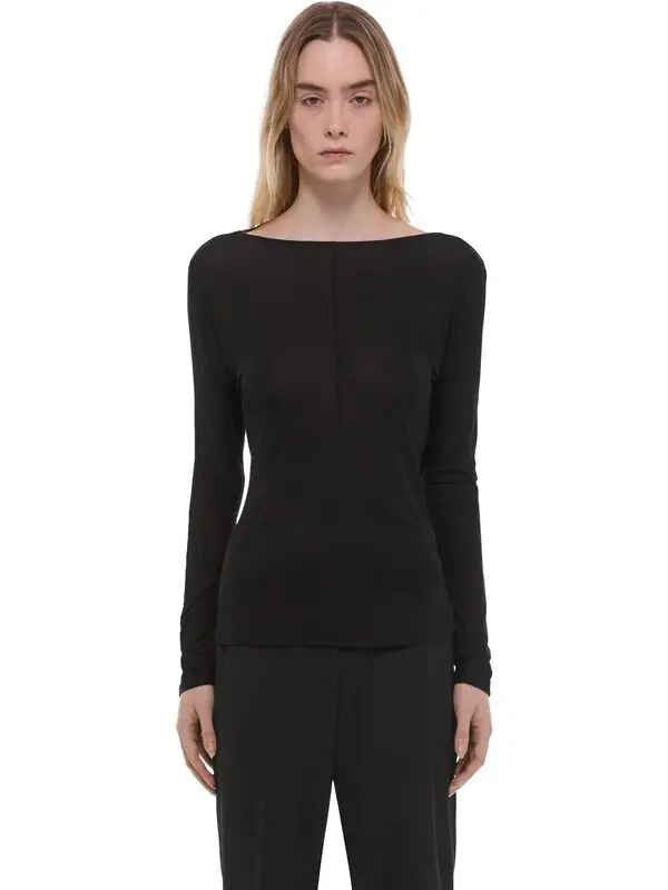 Helmut Lang Reverse Cowl Top - Black