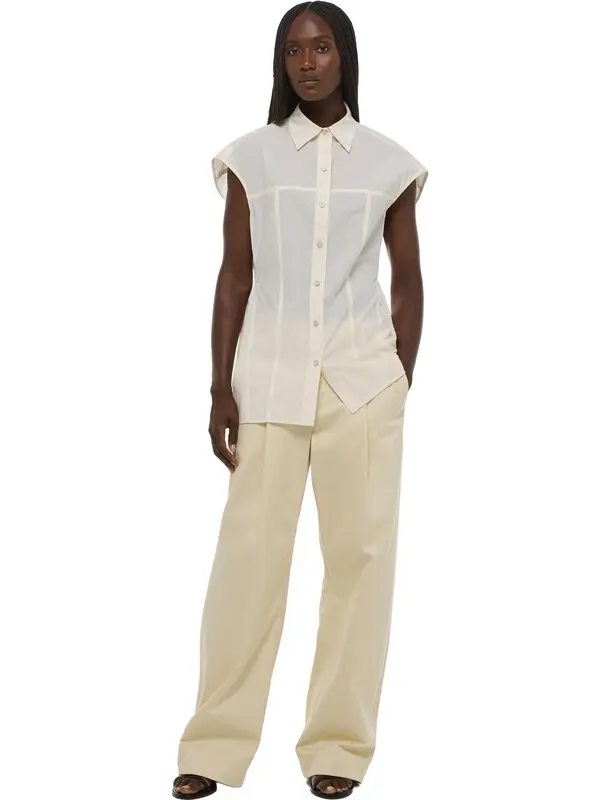 Helmut Lang Sleeveless Work Shirt - Winter White