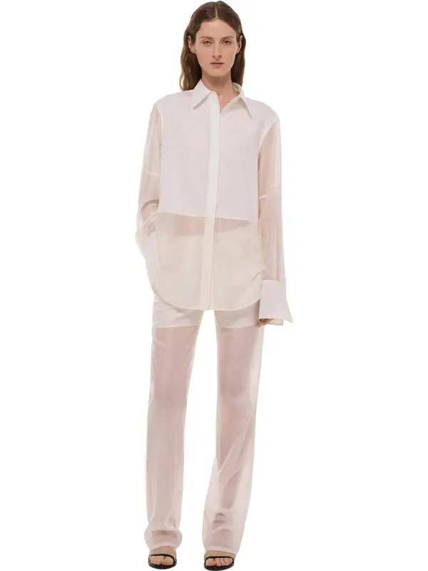 Helmut Lang Airy Long-sleeve Shirt - White/soft White