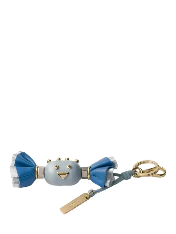Prada Candy Plexiglas-leather Keyring Charm - Blue