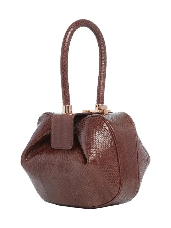 Gabriela Hearst Nina Bag In Snakeskin - Chocolate