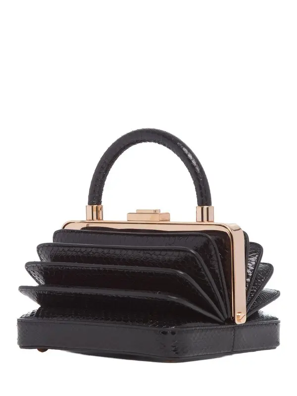 Gabriela Hearst Diana Bag In Snakeskin - Black