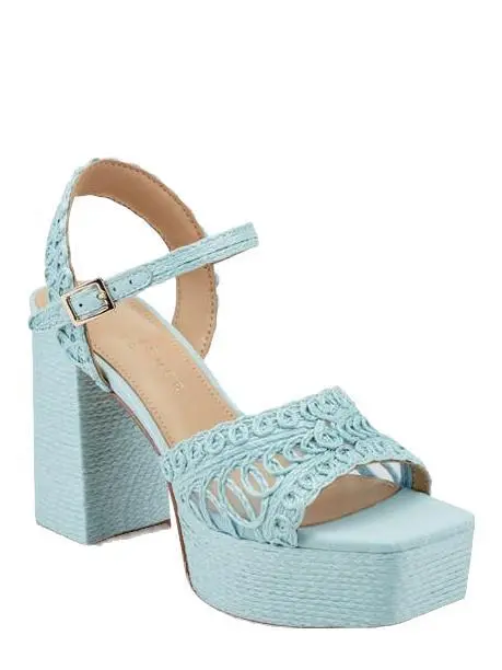 Marc Fisher Chayse Ankle Strap Platform Sandal - Light Blue