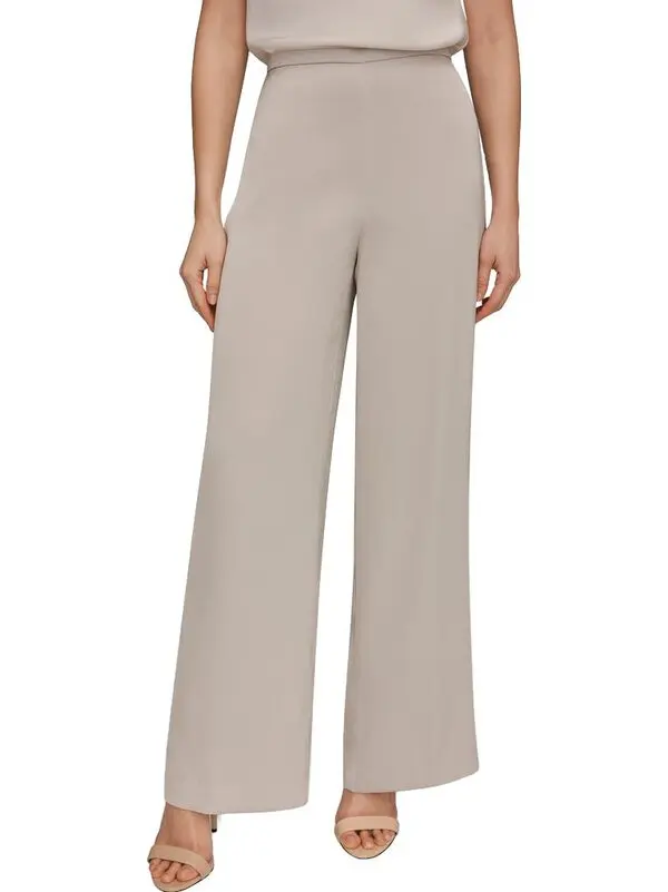 Donna Karan New York Wide-leg Pull-on Trousers - Tuscan Grey