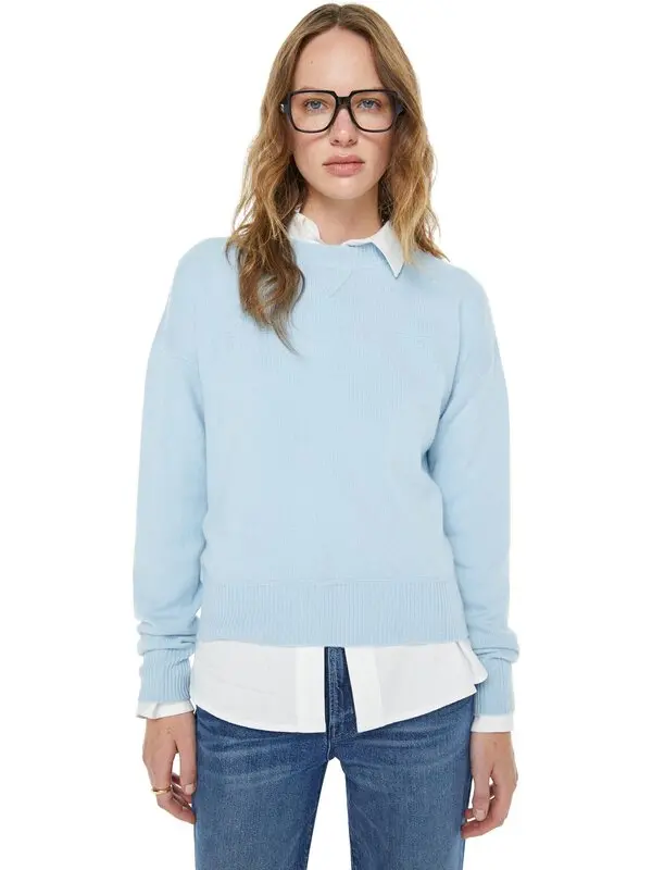 MOTHER Cashmere Logo Jumper - Blue