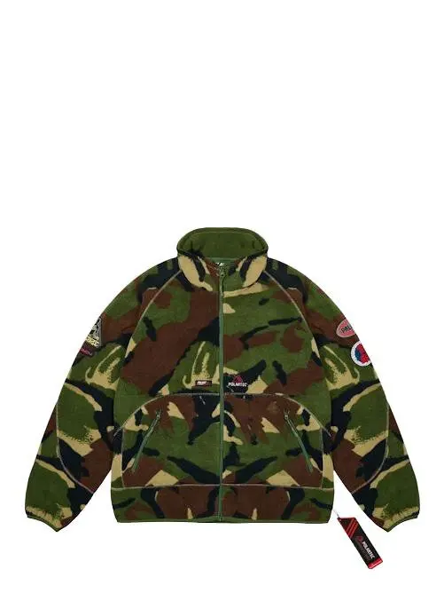 PALACE Polartec Full Zip Funnel Jacket - Woodland Camo
