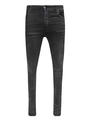 Amiri Slim Fit Distressed Logo Jeans - Black