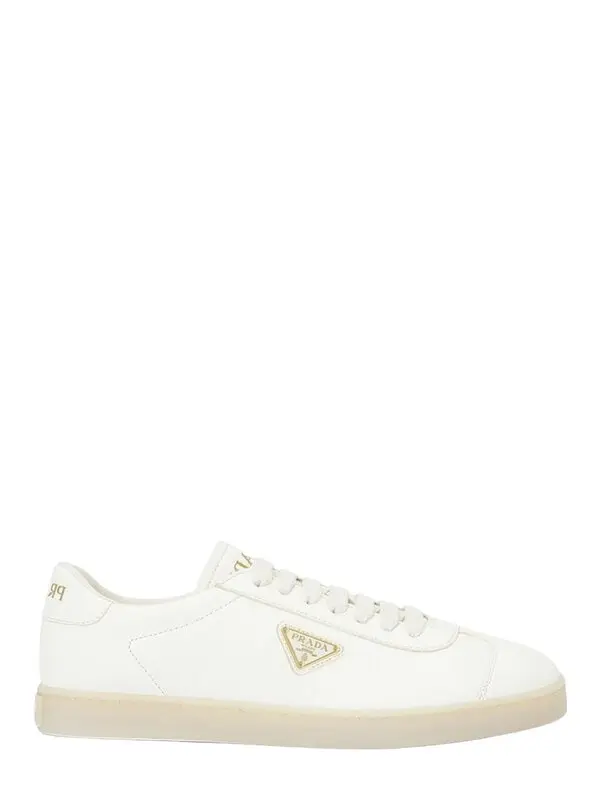 Prada Lane Deerskin Leather Sneaker - Ivory
