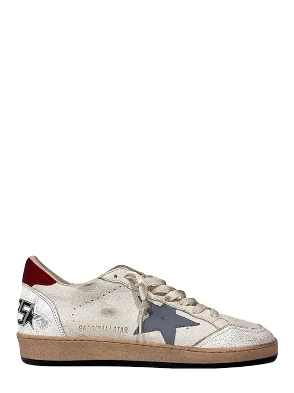 Golden Goose Ball Star Sneakers - White/silver Blue/red